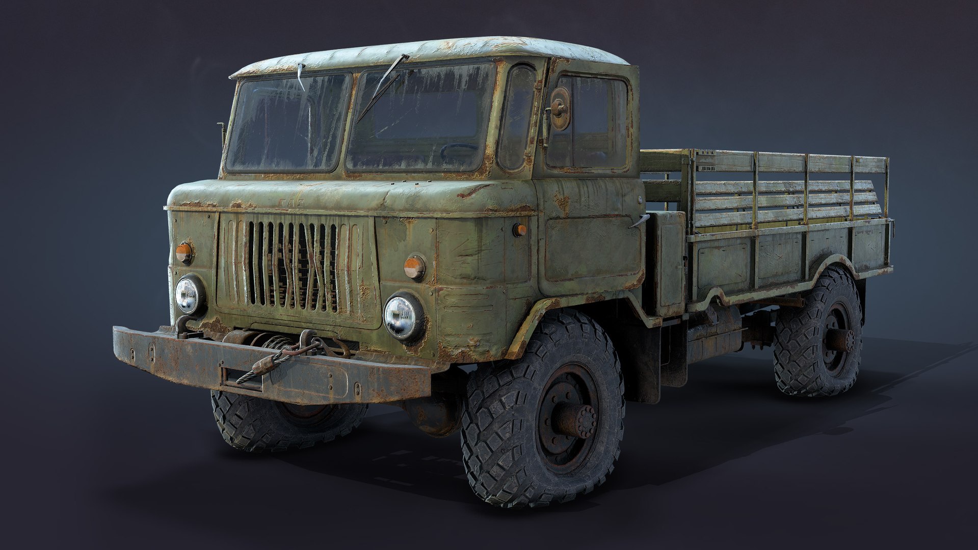 Ready Rusty Military Truck 3D Model - TurboSquid 1658311