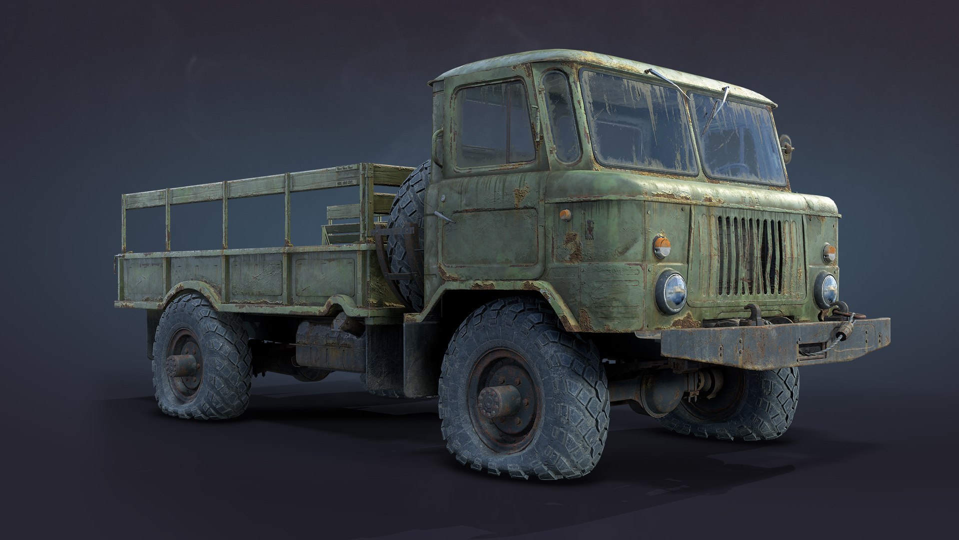 Ready Rusty Military Truck 3D Model - TurboSquid 1658311