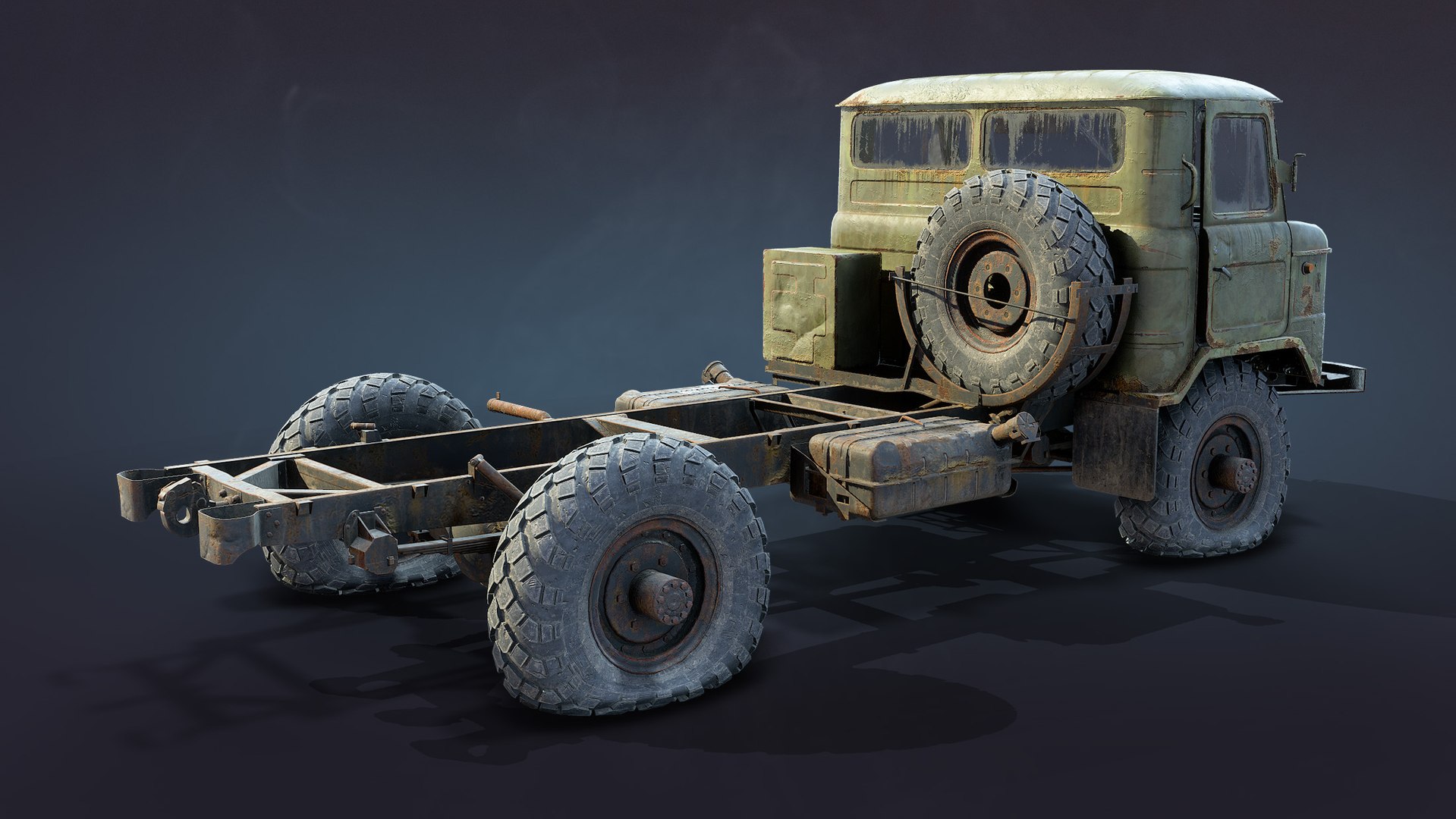 Ready Rusty Military Truck 3D Model - TurboSquid 1658311