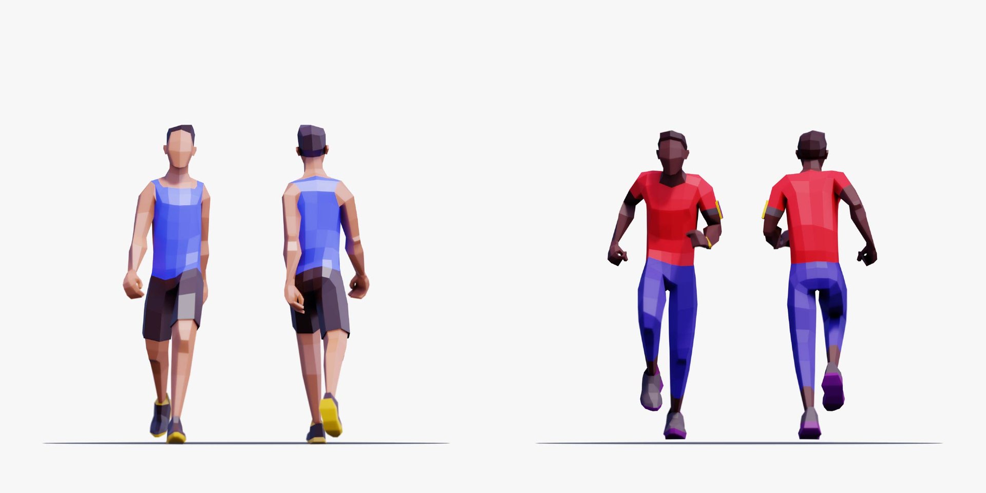 3D Model Exercising People - Animated And Rigged - TurboSquid 2046115