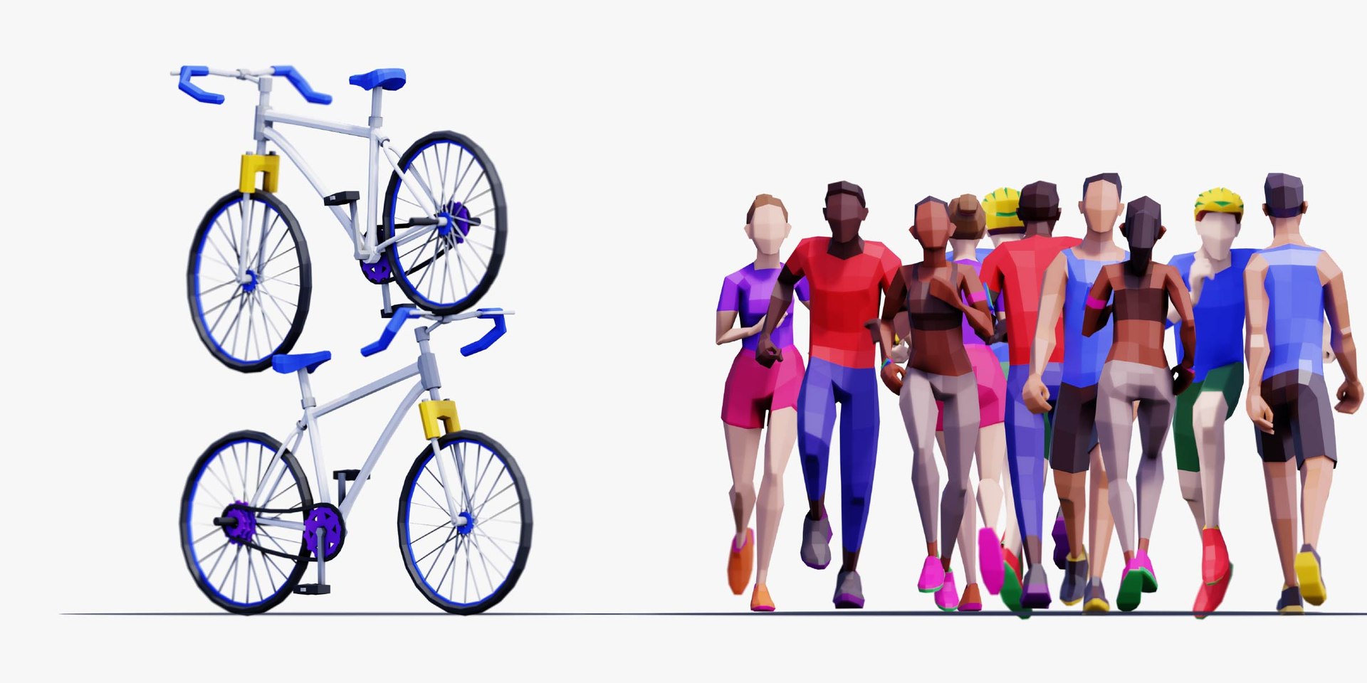 3D Model Exercising People - Animated And Rigged - TurboSquid 2046115