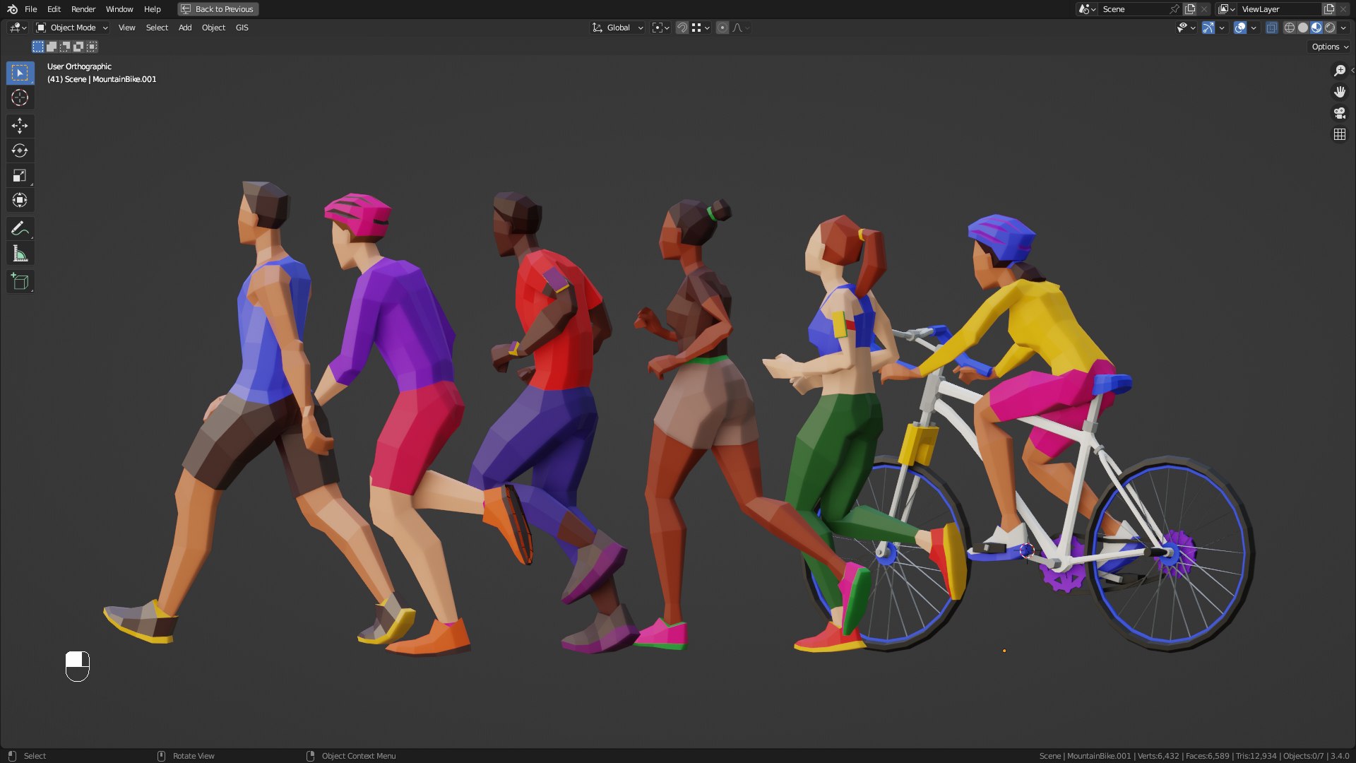 3D Model Exercising People - Animated And Rigged - TurboSquid 2046115