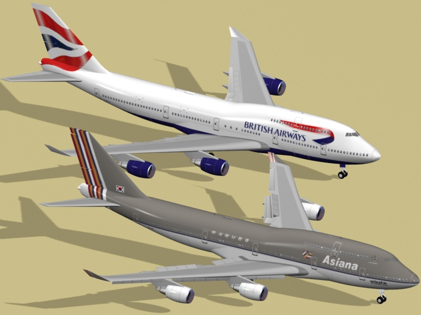 B 747-400 3d 3ds