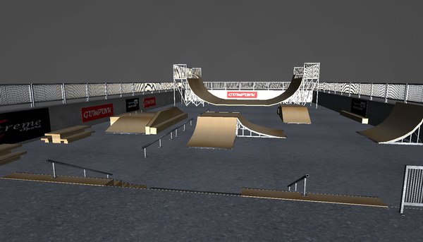 3d model extreme arena skateboard bmx