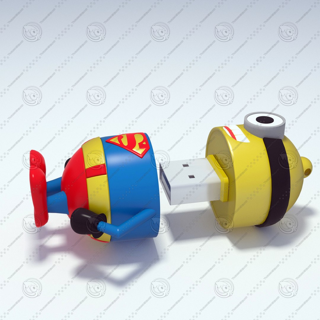 3d Model Minion Usb Drive