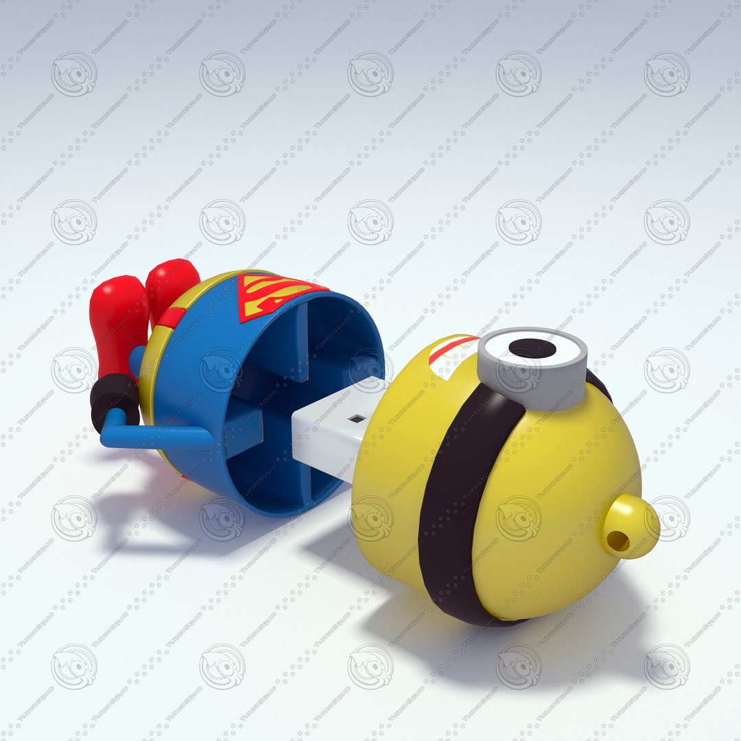 3d Model Minion Usb Drive