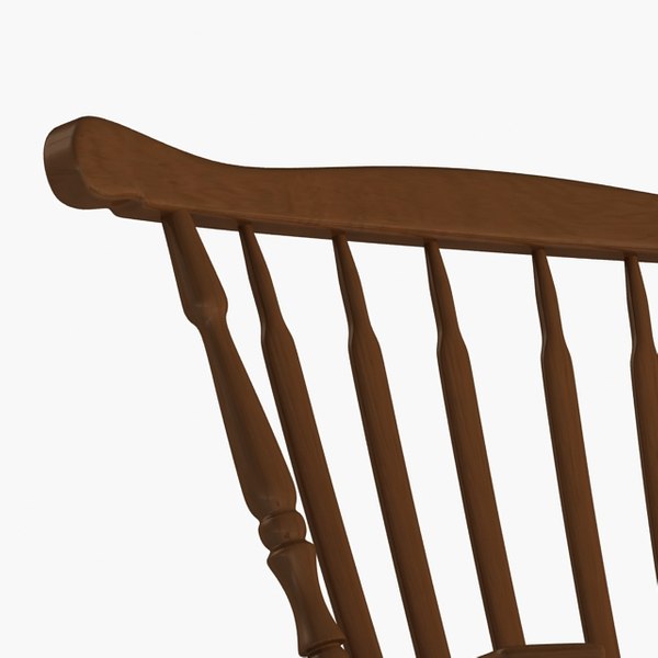 wooden rocking chair 3d 3ds
