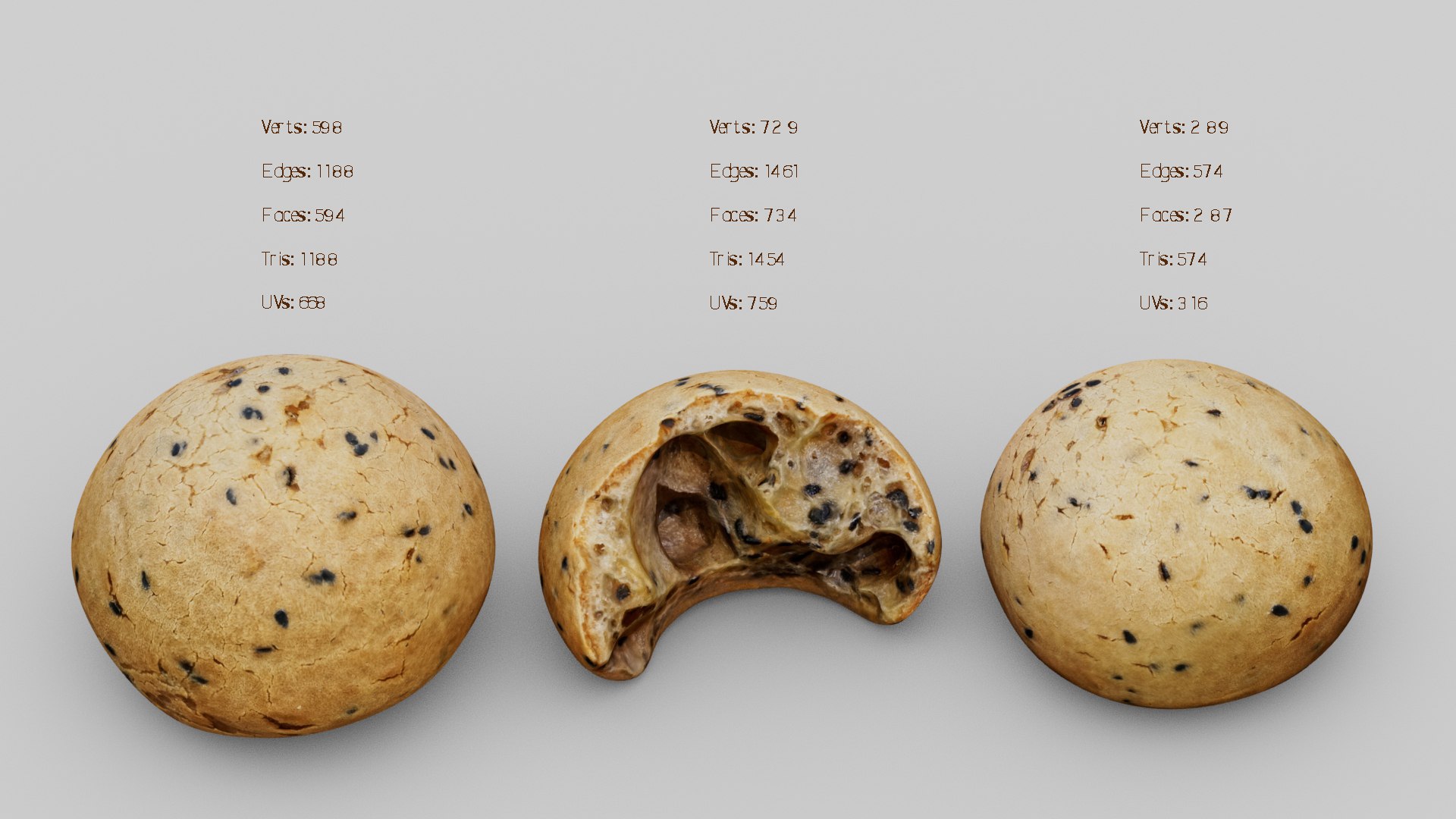 3D Moji Cheese Buns - TurboSquid 1894914