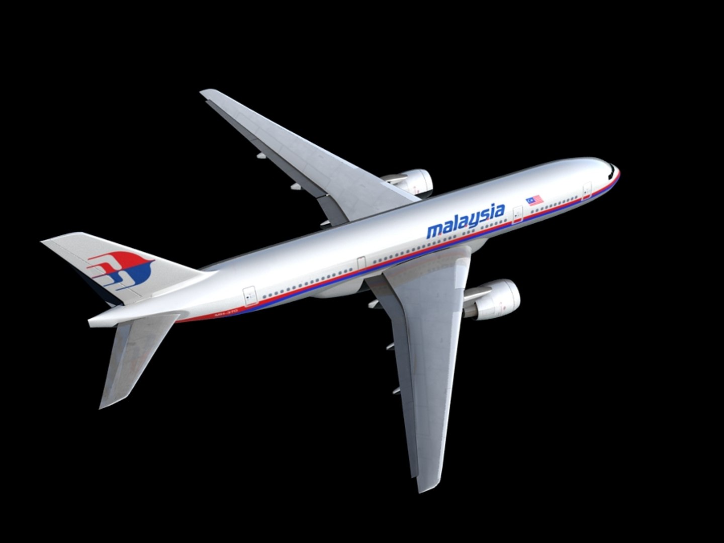 3ds Max Malaysia Airlines Mh370 Aircraft