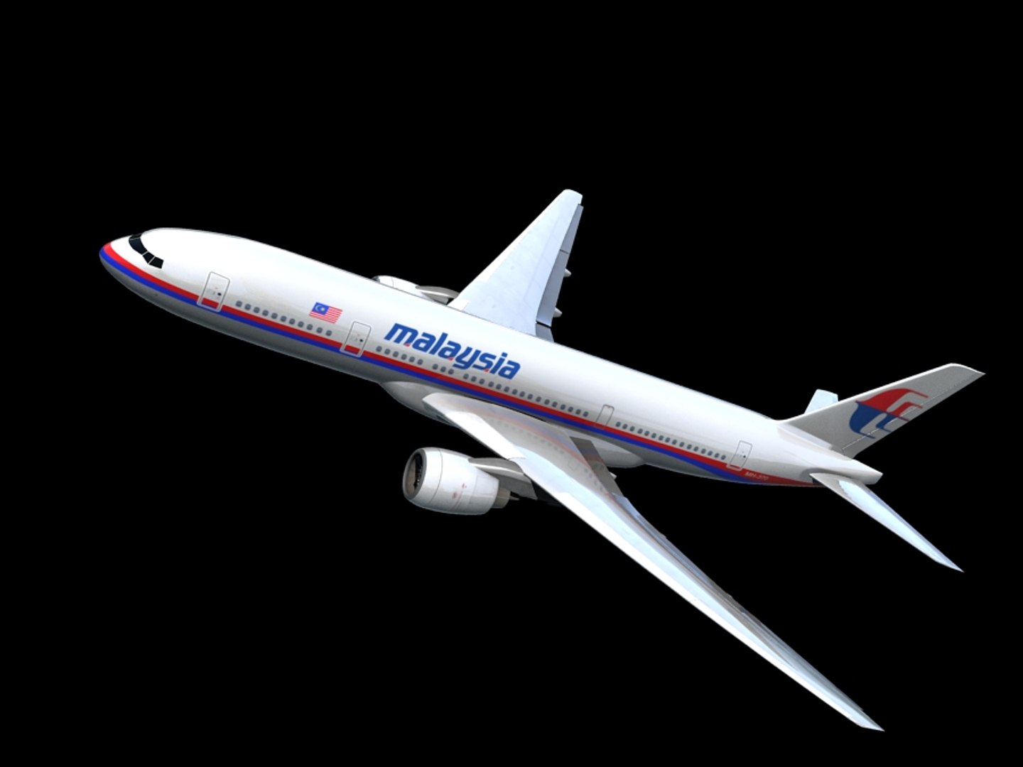 3ds Max Malaysia Airlines Mh370 Aircraft