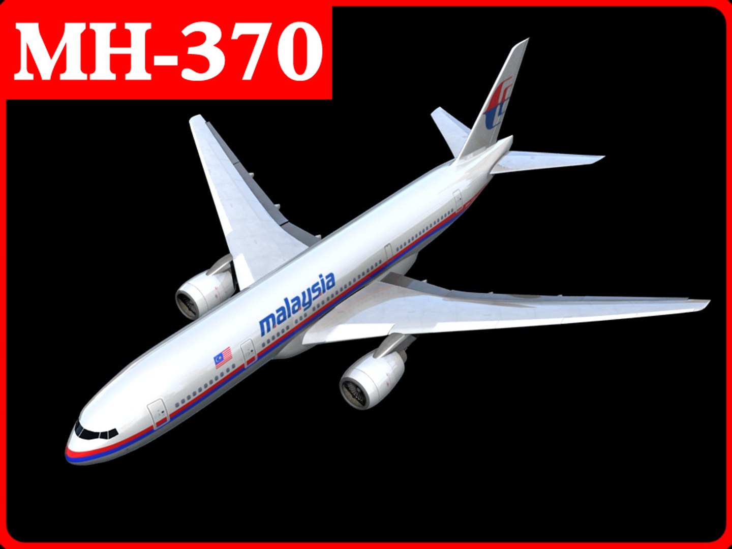 3ds Max Malaysia Airlines Mh370 Aircraft