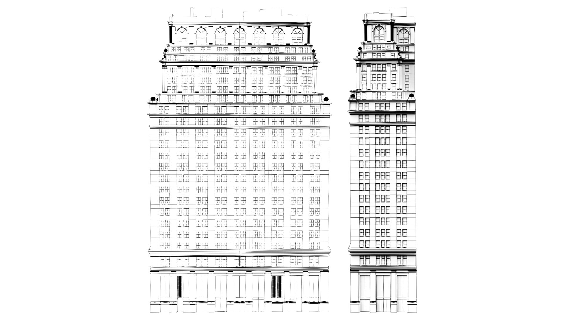 Building 44 Wall Street New York 3D - TurboSquid 2093395