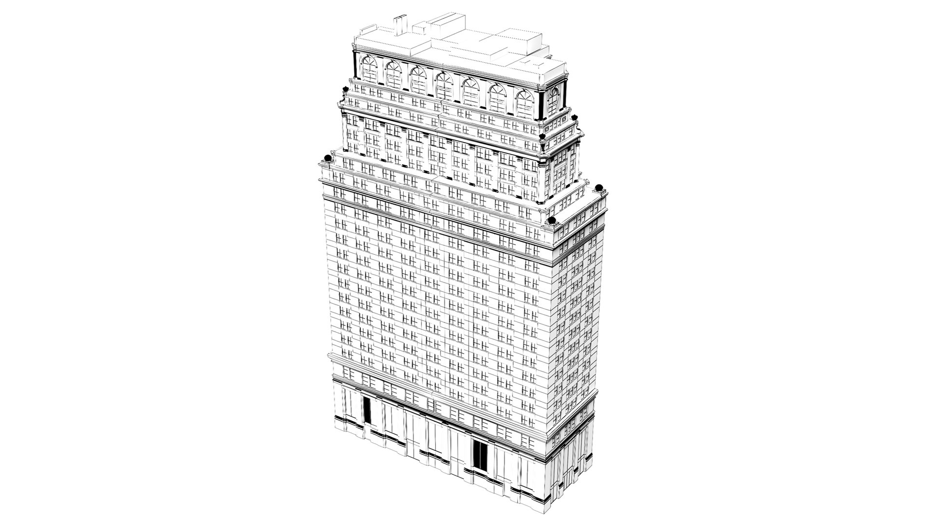 Building 44 Wall Street New York 3D - TurboSquid 2093395