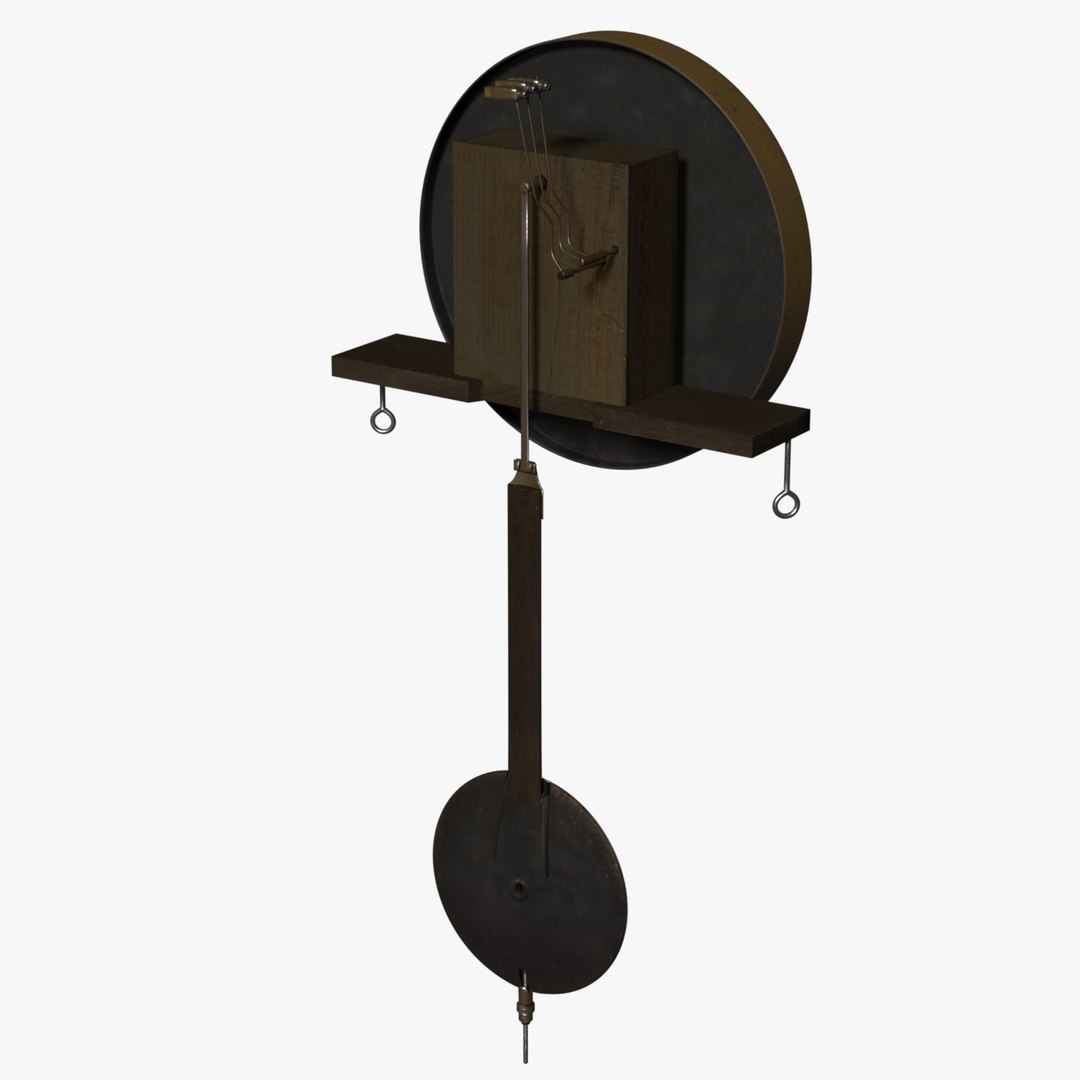 Mechanical pendulum clock 3D model - TurboSquid 1504366