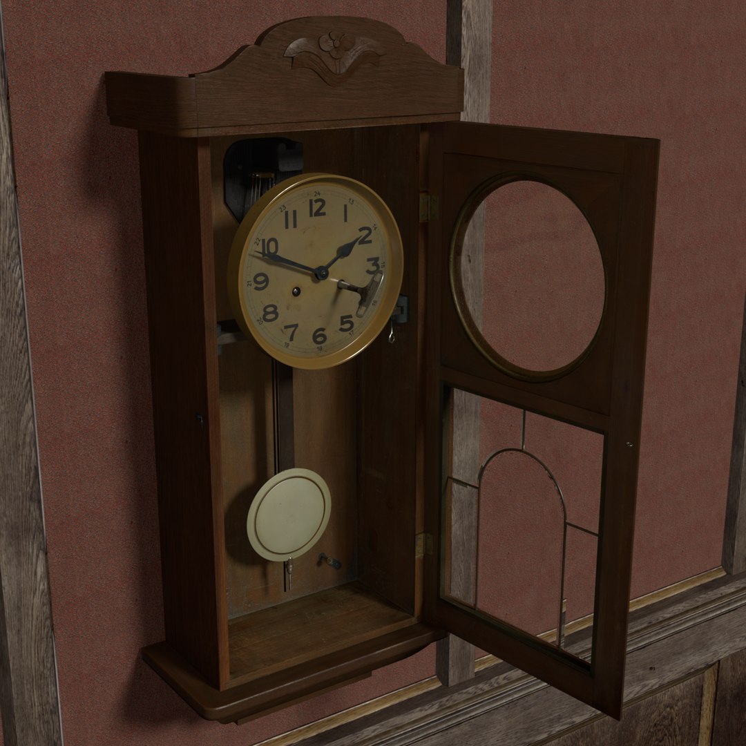 Mechanical pendulum clock 3D model - TurboSquid 1504366