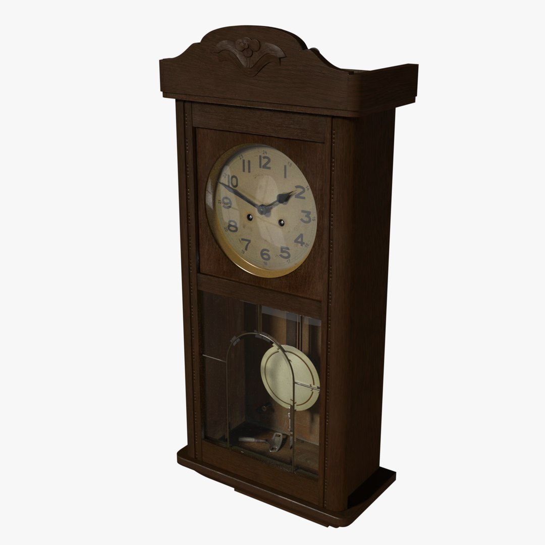 Mechanical pendulum clock 3D model - TurboSquid 1504366