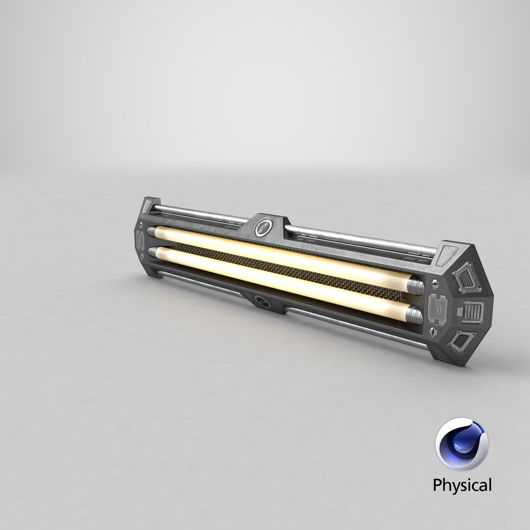 3d Sci-fi Lights 1 Model