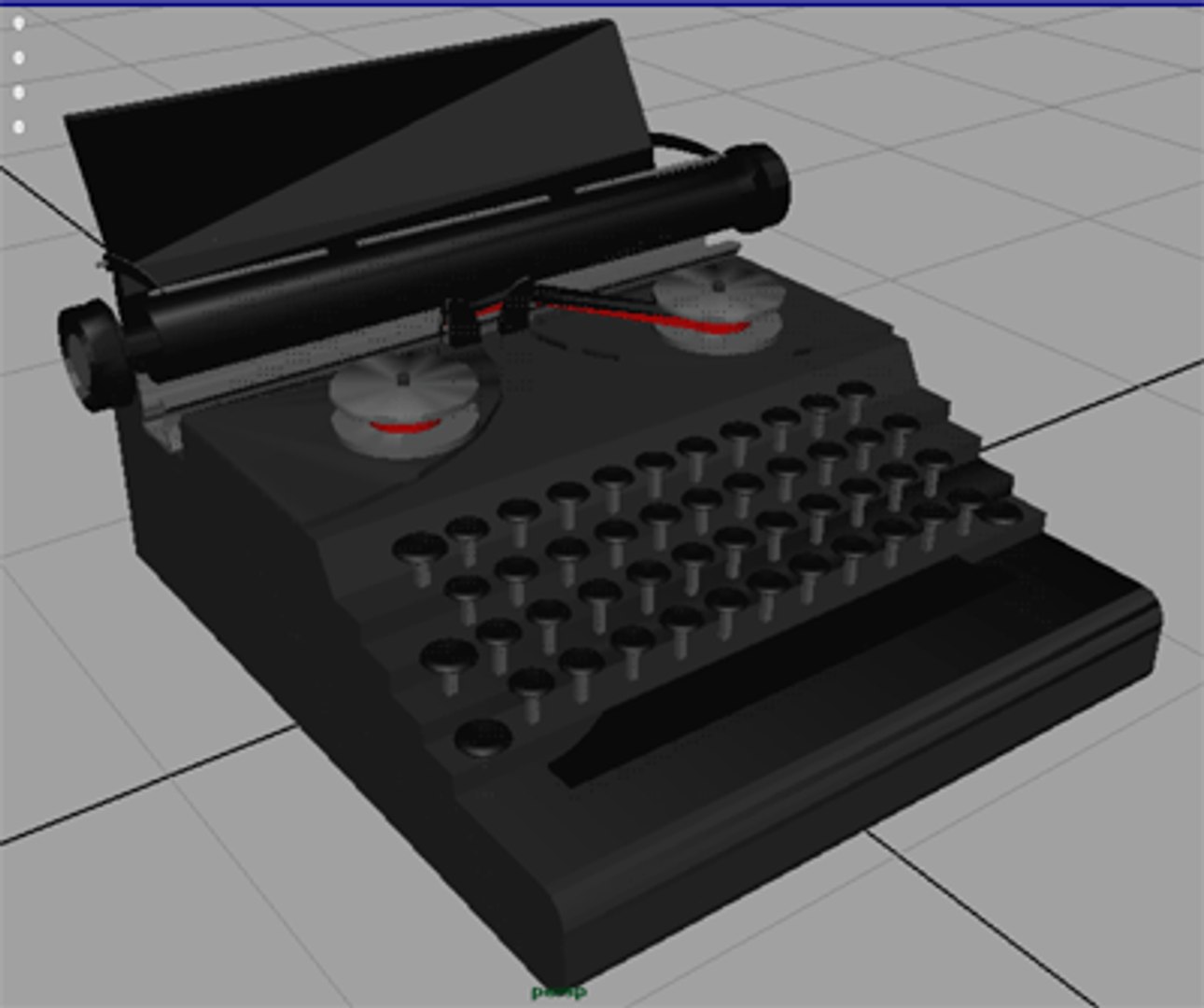 3d model typewriter type