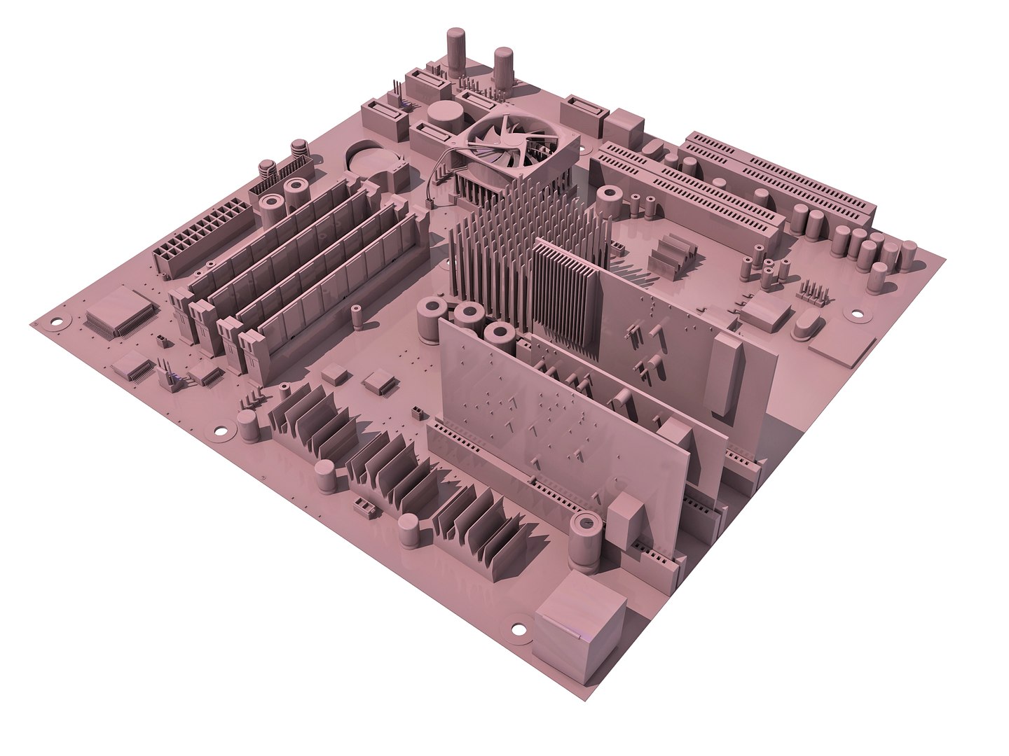 3d Model Of Mother Board