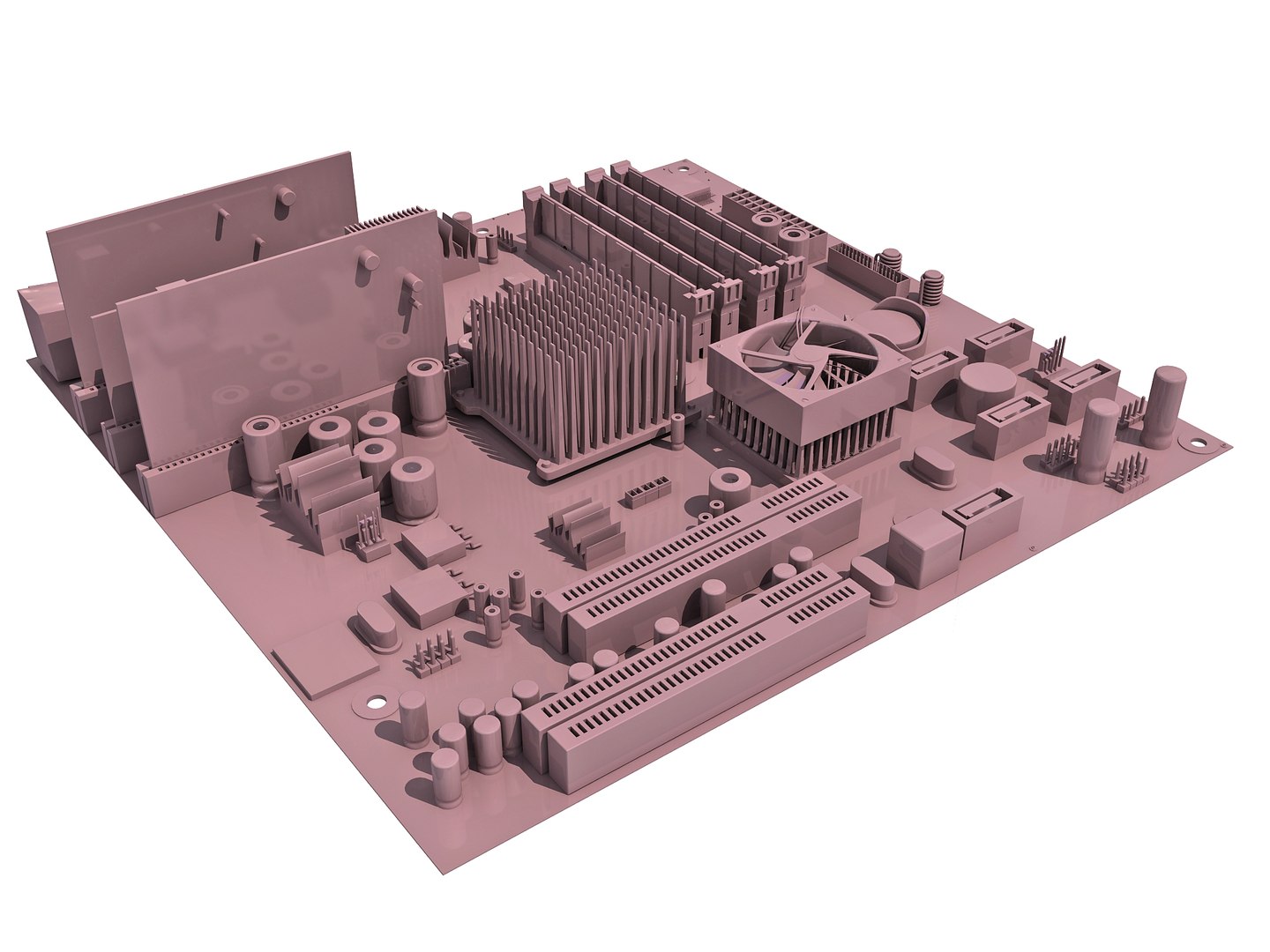 3d Model Of Mother Board