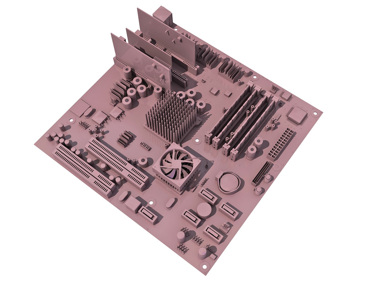 3d Model Of Mother Board