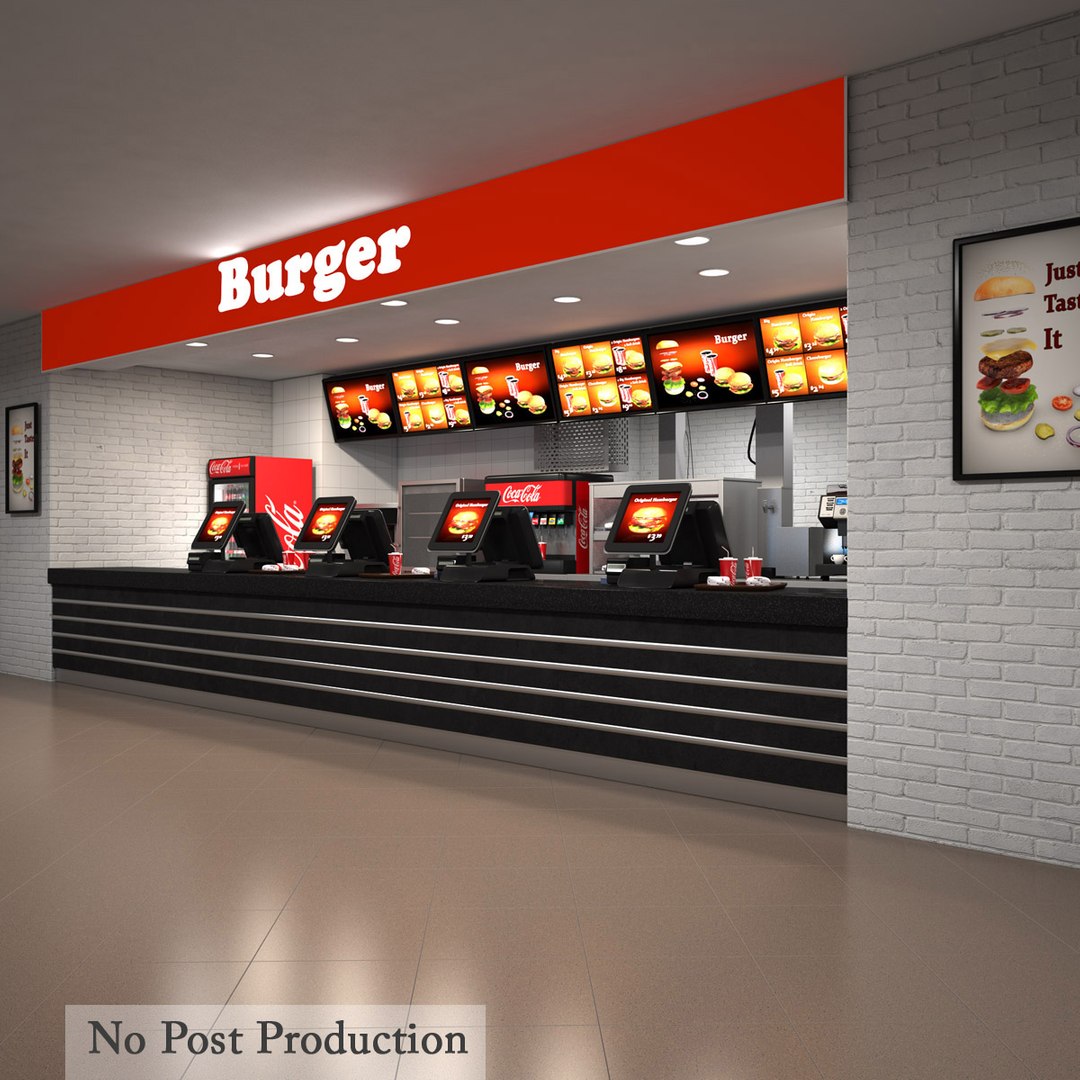 Burger Counter 3d Model
