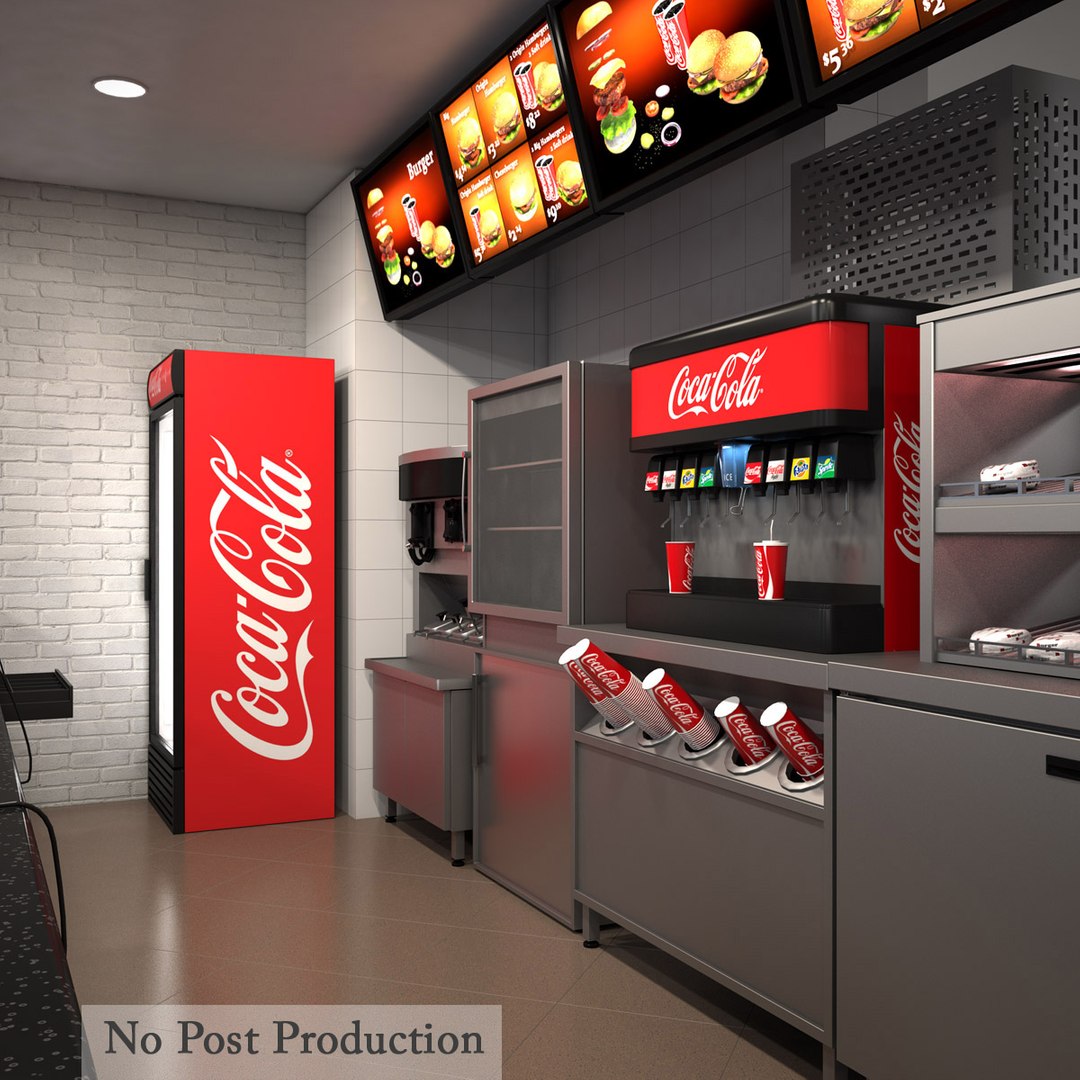 Burger Counter 3d Model