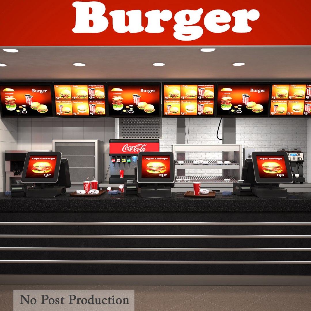 Burger Counter 3d Model