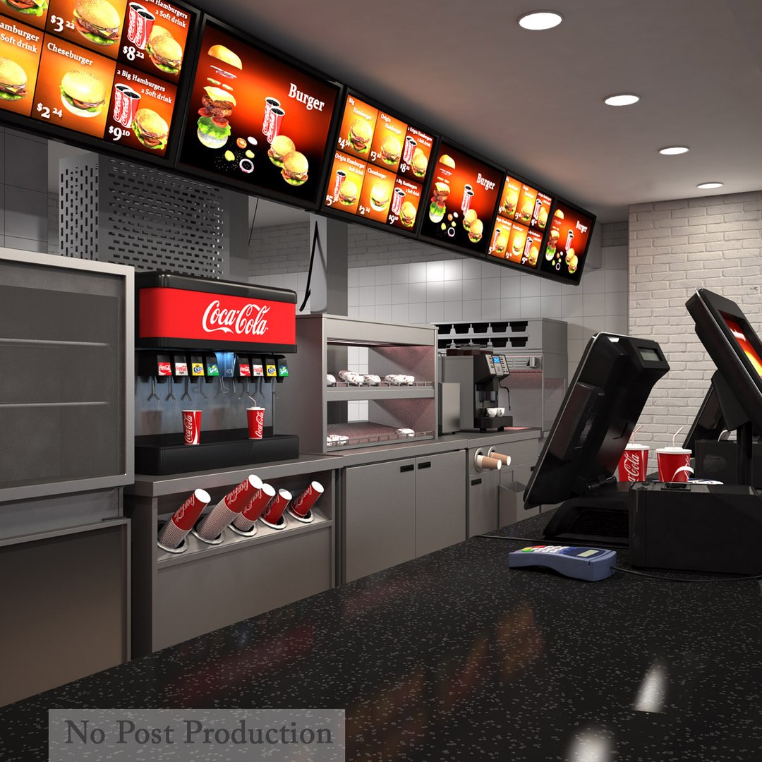 Burger Counter 3d Model
