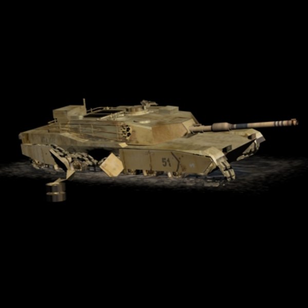 damaged m1 abrams tank max