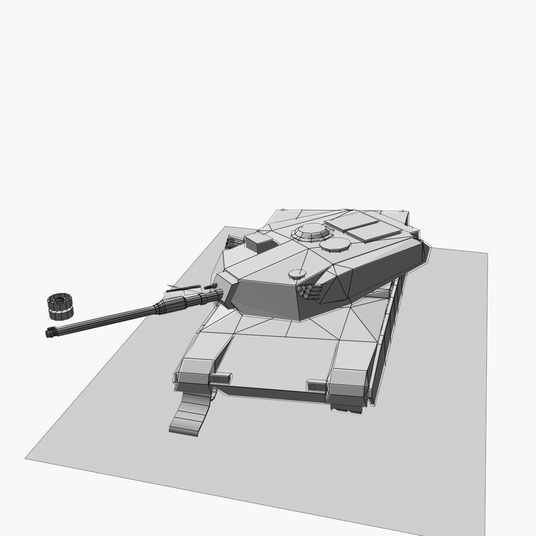 Damaged M1 Abrams Tank Max