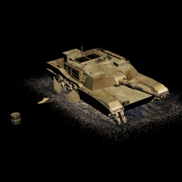 damaged m1 abrams tank max
