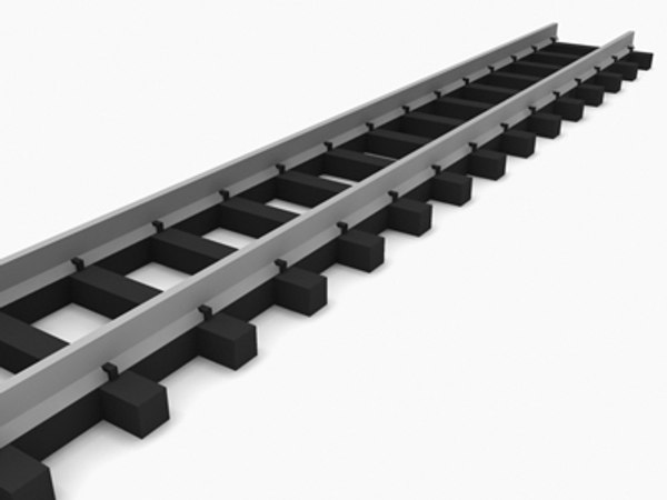 n-gauge straight track 3d model