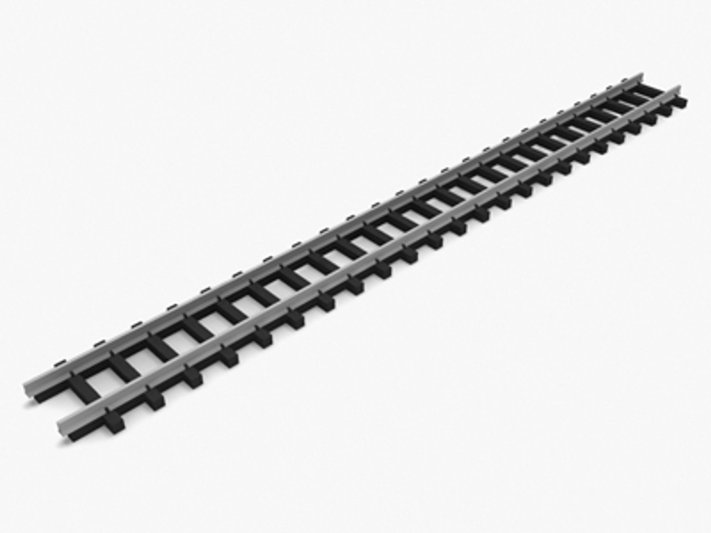 N-gauge Straight Track 3d Model