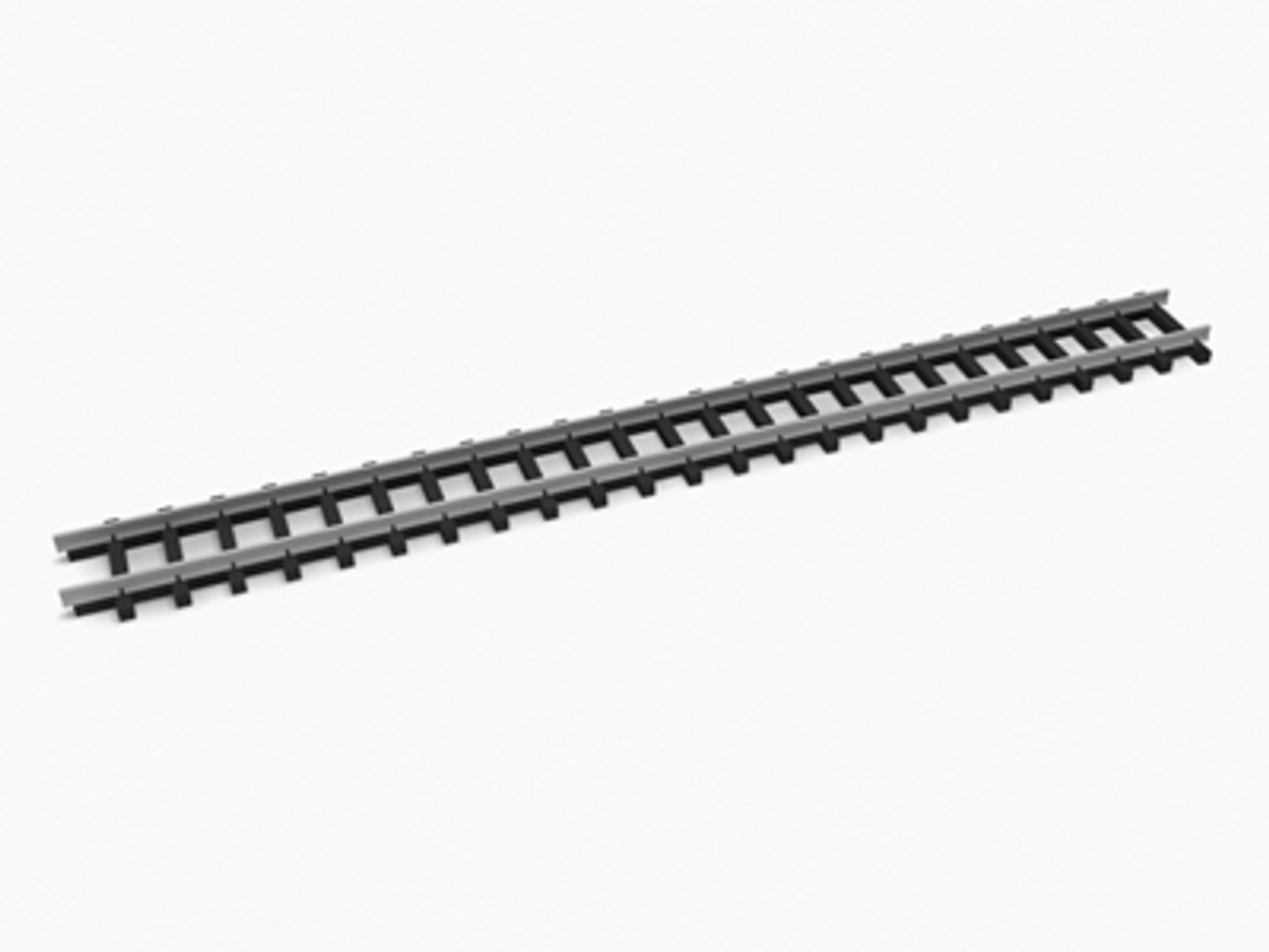 N-gauge Straight Track 3d Model