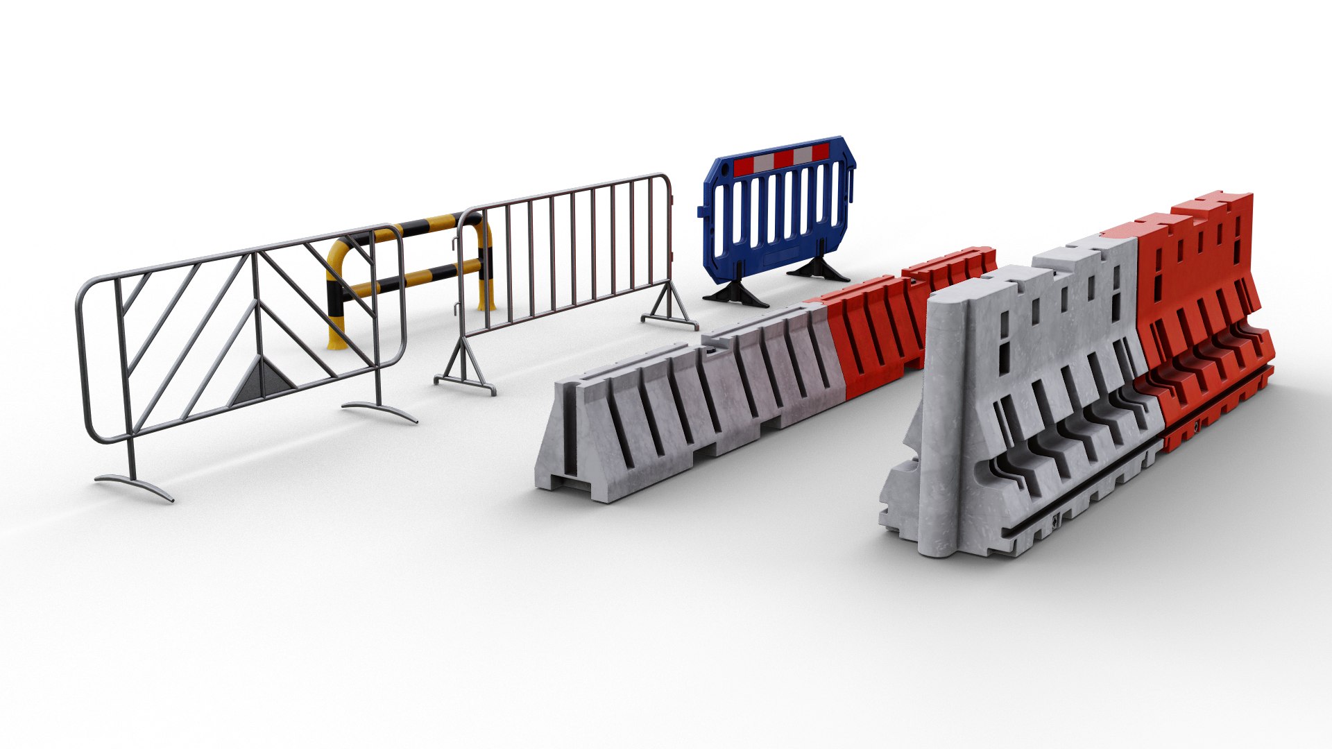 3D Traffic Fence 3D model Pack - TurboSquid 1761229
