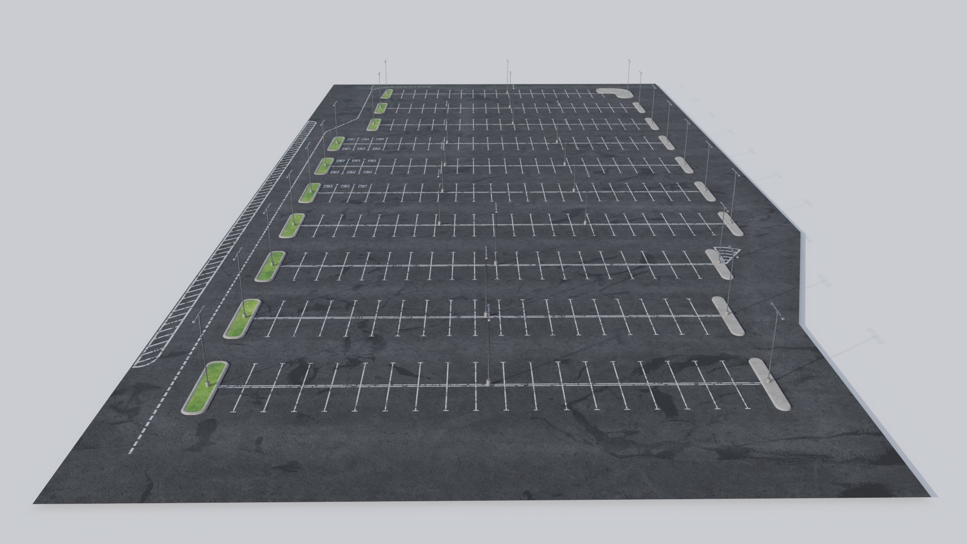 3D Parking Lot Large With 8K Textures - TurboSquid 2199627