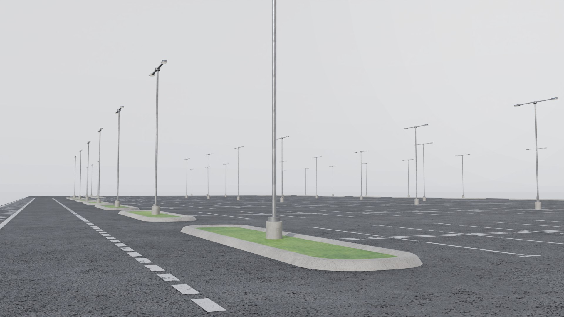3D Parking Lot Large With 8K Textures - TurboSquid 2199627
