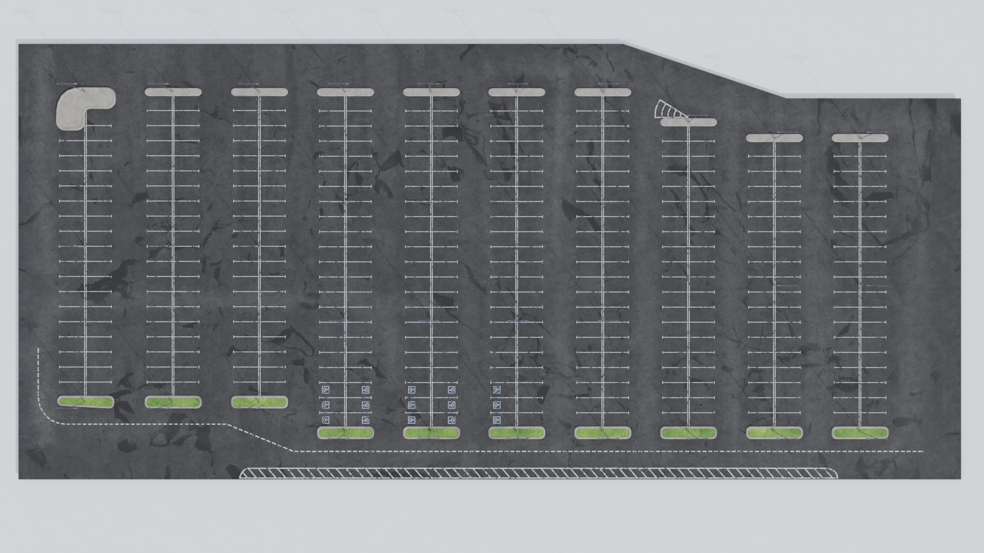 3D Parking Lot Large With 8K Textures - TurboSquid 2199627