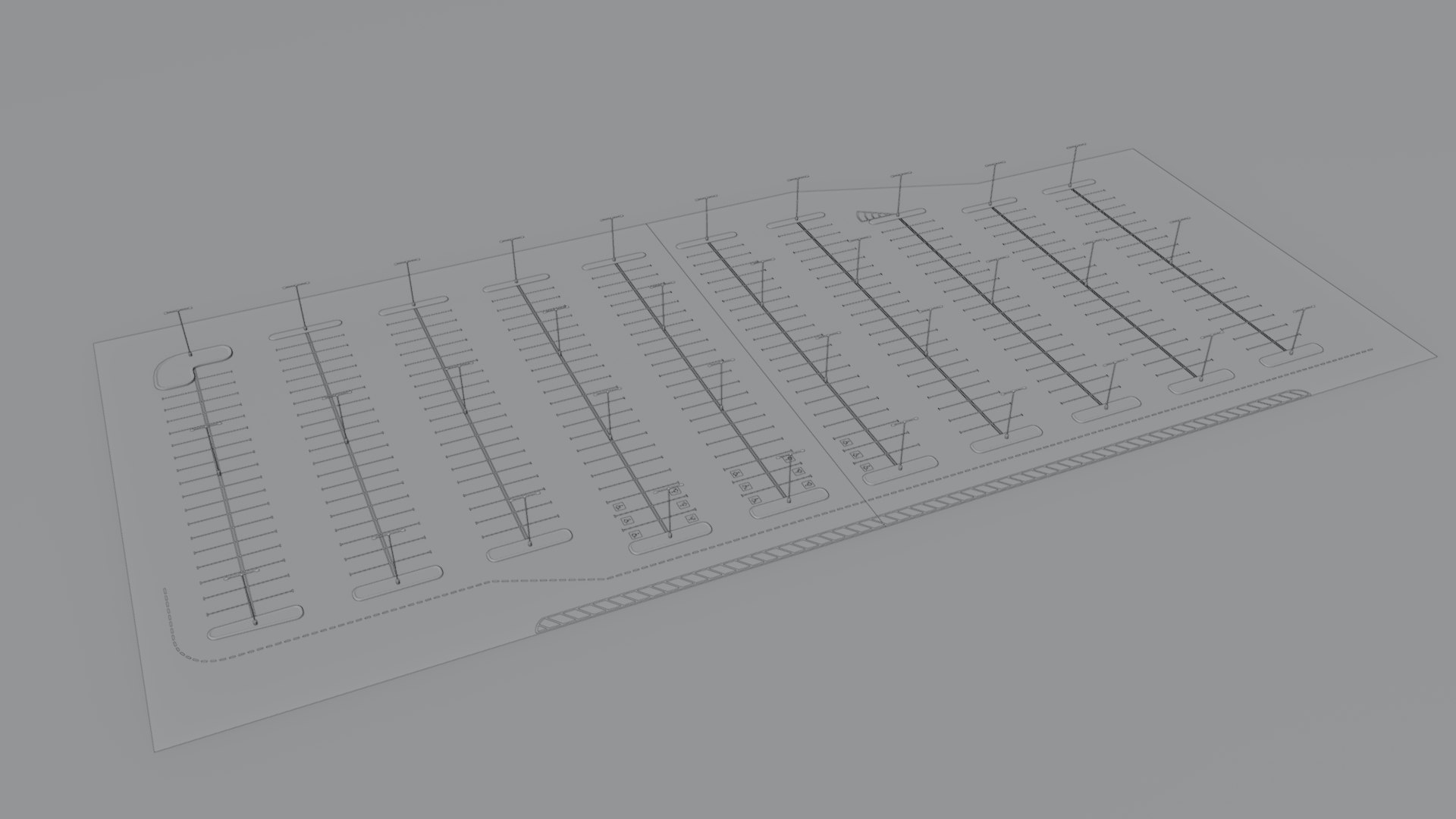 3D Parking Lot Large With 8K Textures - TurboSquid 2199627