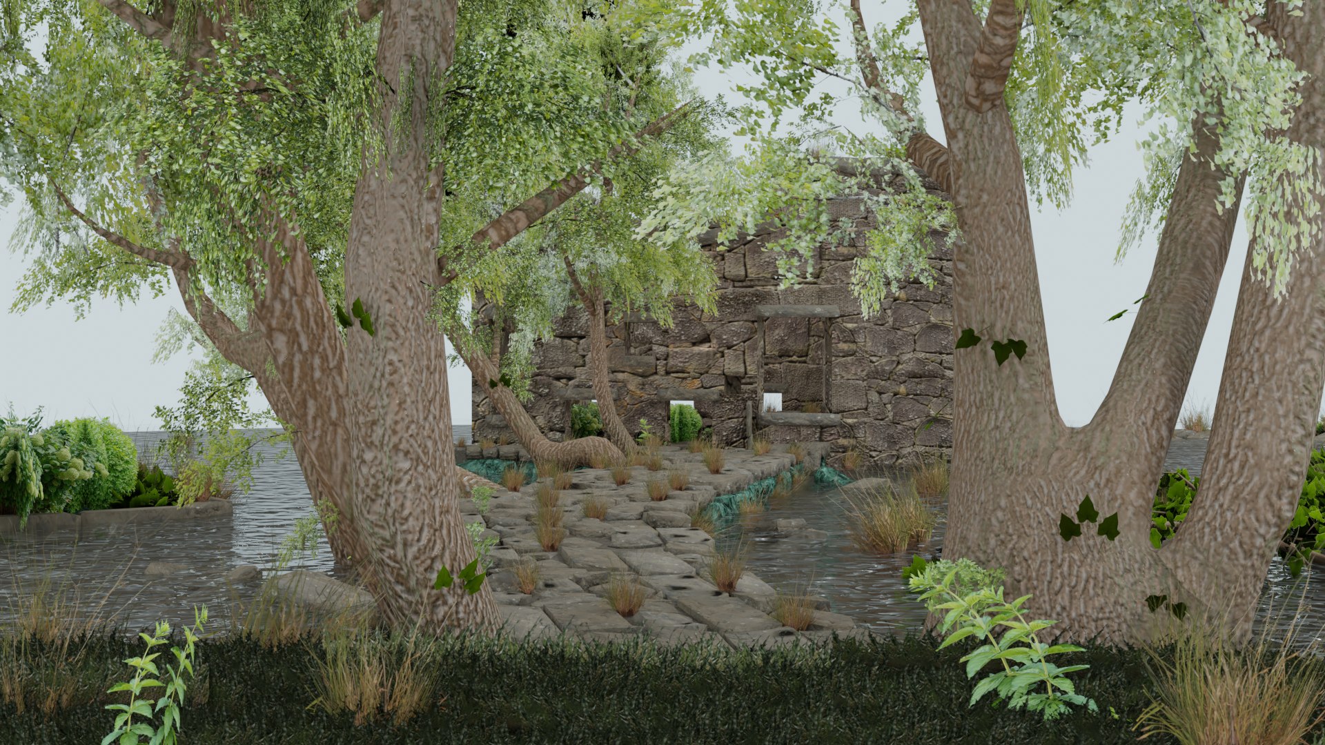 3D Scene River - TurboSquid 1423023
