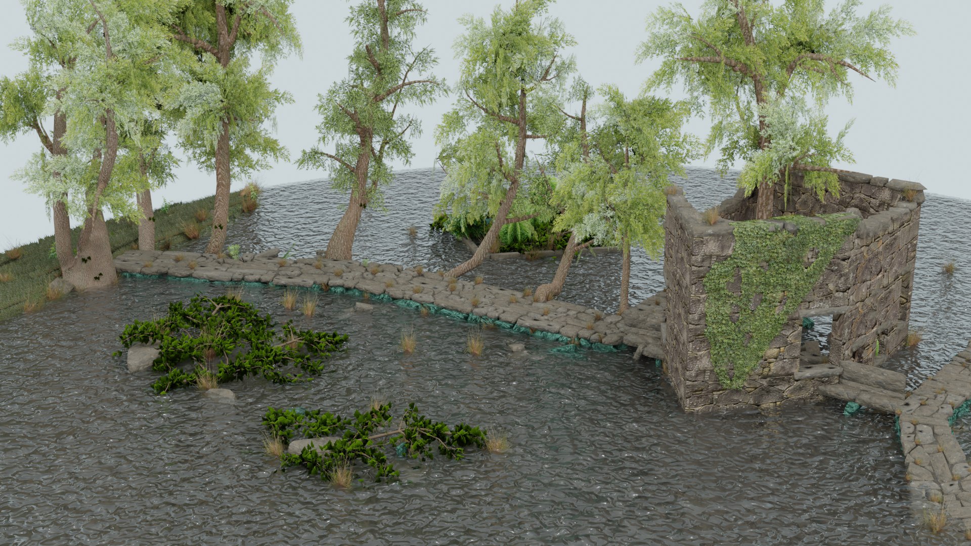 3D Scene River - TurboSquid 1423023
