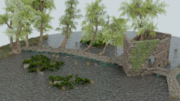 3D scene river - TurboSquid 1423023