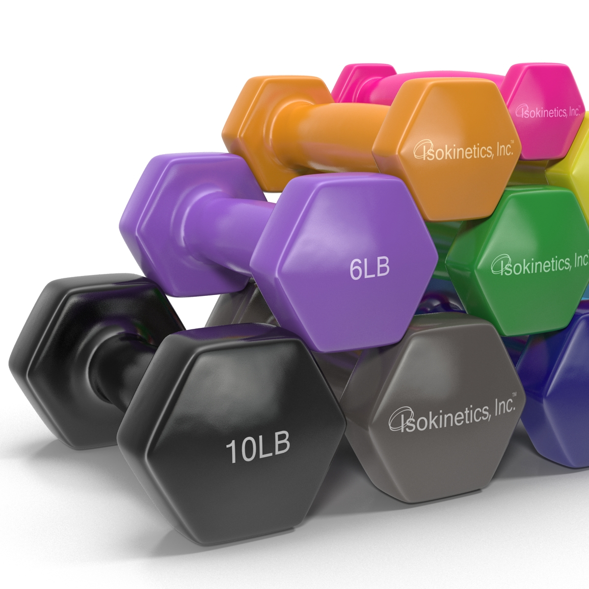 3d dumbbell weights set generic model