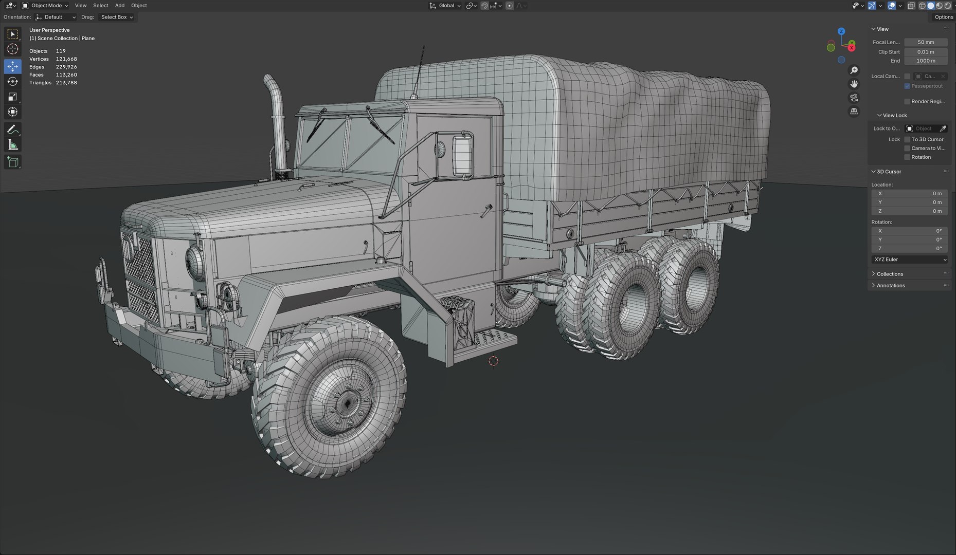 3D Military Cargo Truck M35a2 Model - TurboSquid 2431819