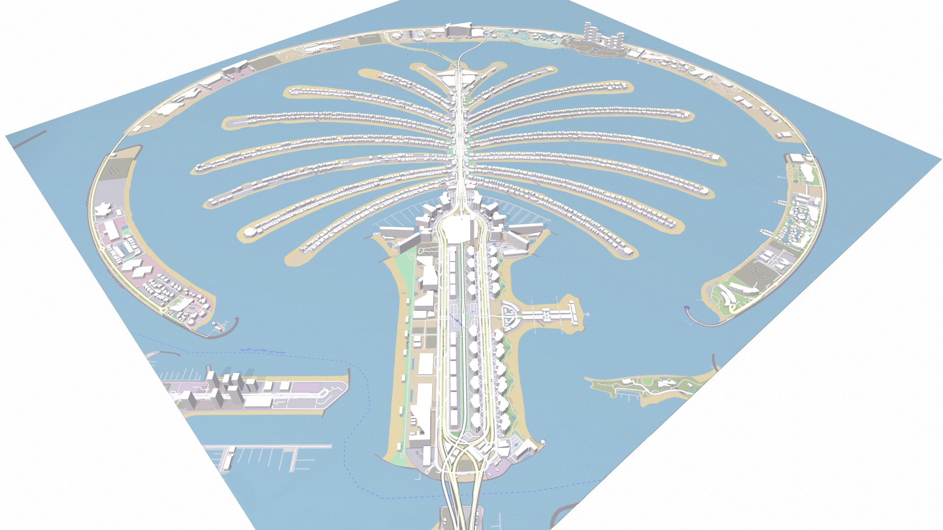 3D Palm Jumeira Dubai UAE - TurboSquid 2147069