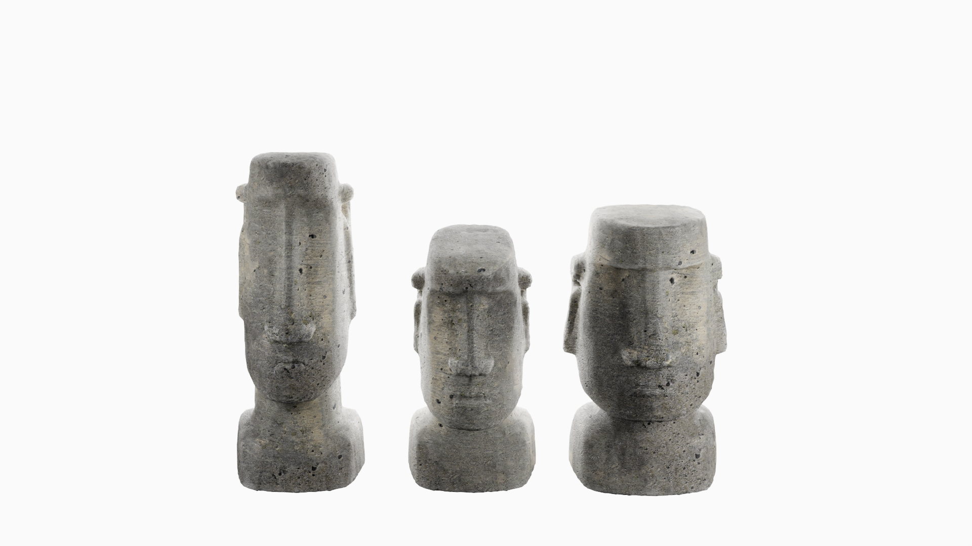 Sculpture MOAI Heads Decor 3D Model - TurboSquid 1950113