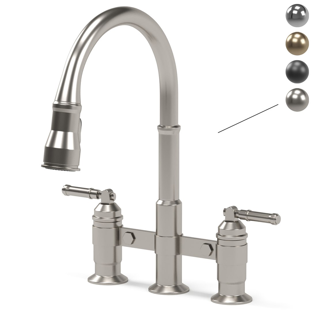 3D Model DELTA Kitchen Faucets Collection - TurboSquid 2382752