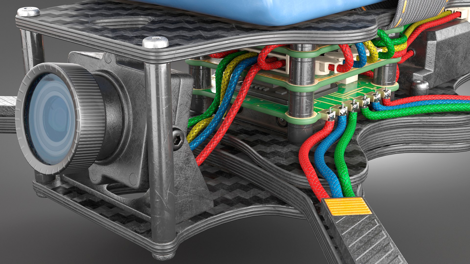 3D FPV Drone PBR Model - TurboSquid 2206255