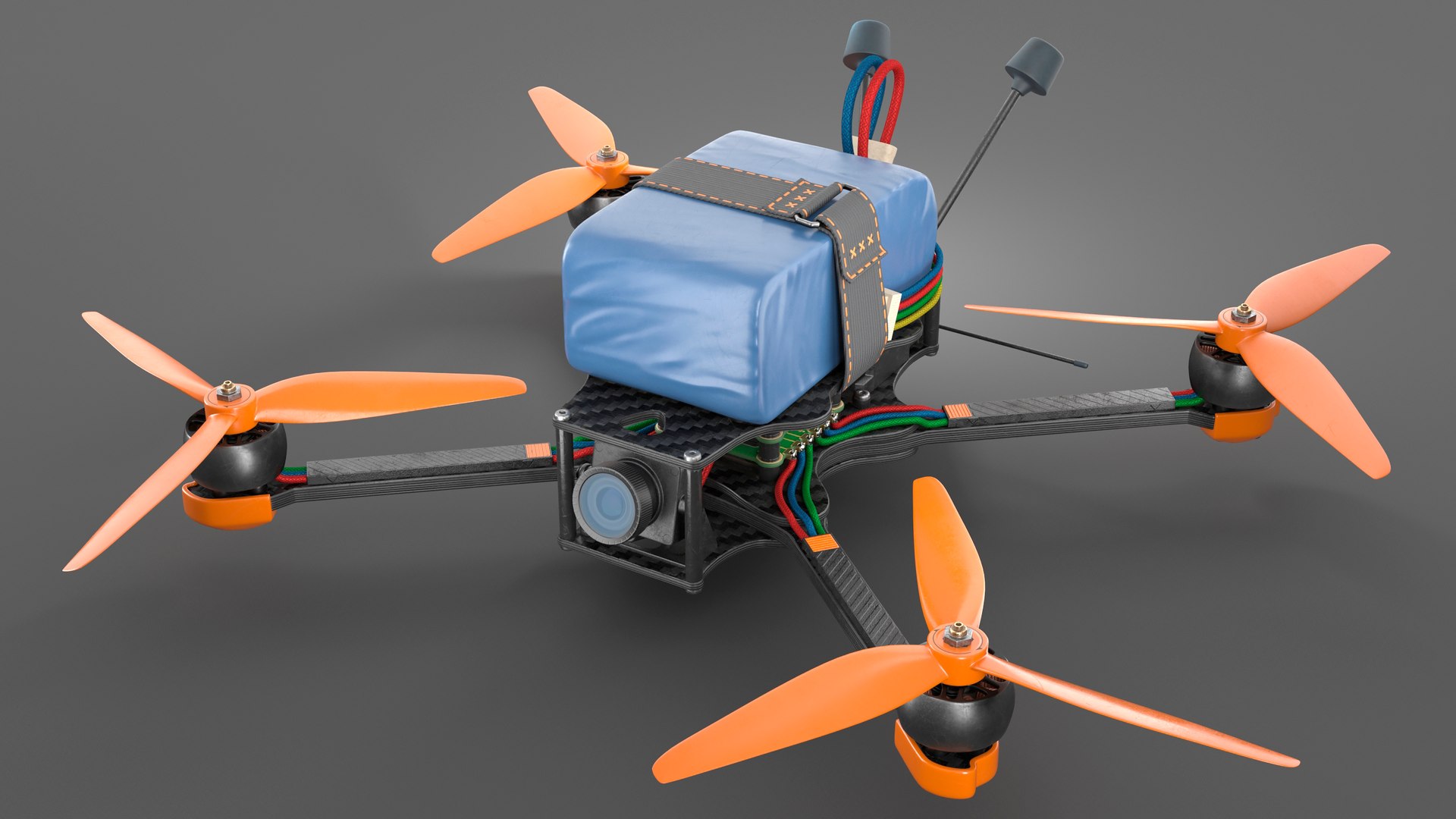 3D FPV Drone PBR Model - TurboSquid 2206255